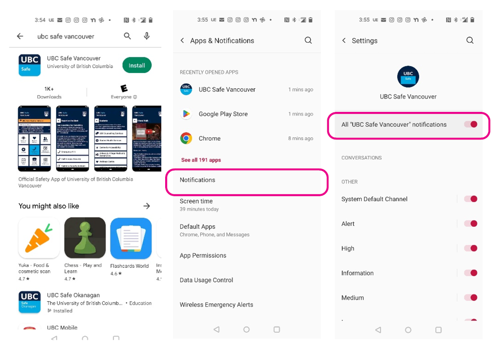 UBC Safe Vancouver app - Safety & Risk Services